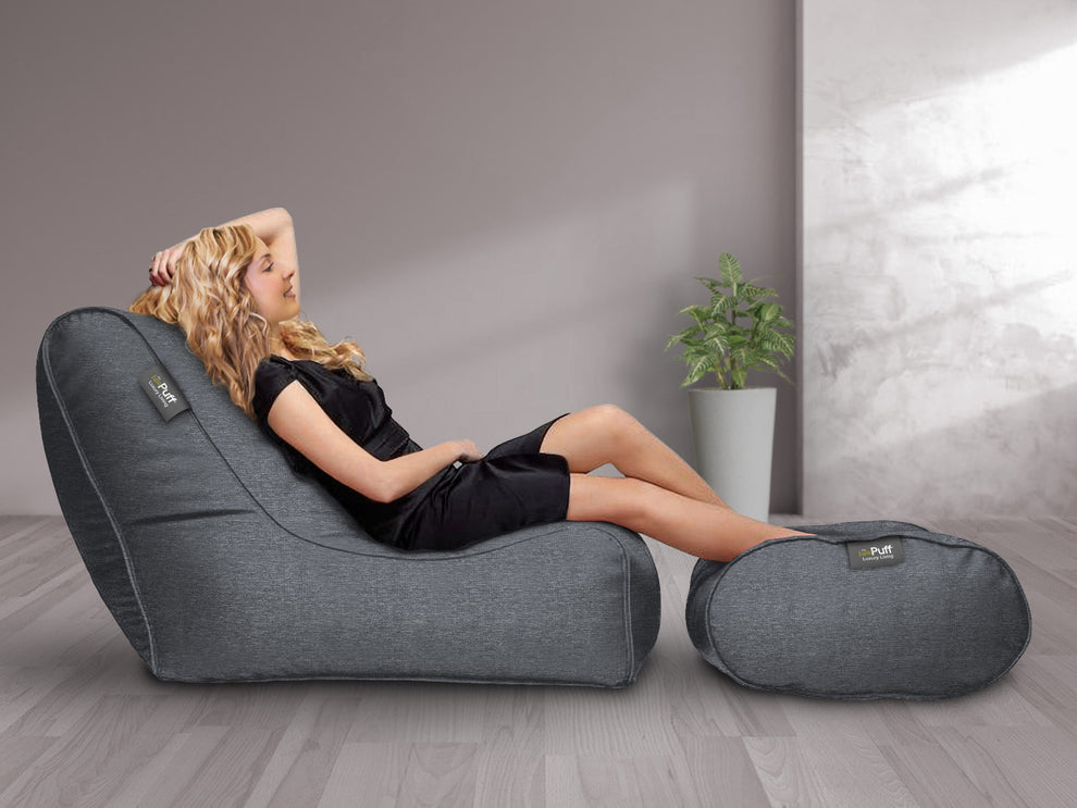 Lounge con taburete – Basicpuff
